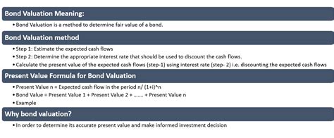 Bond Valuation Meaning Methods Present Value Example Efm