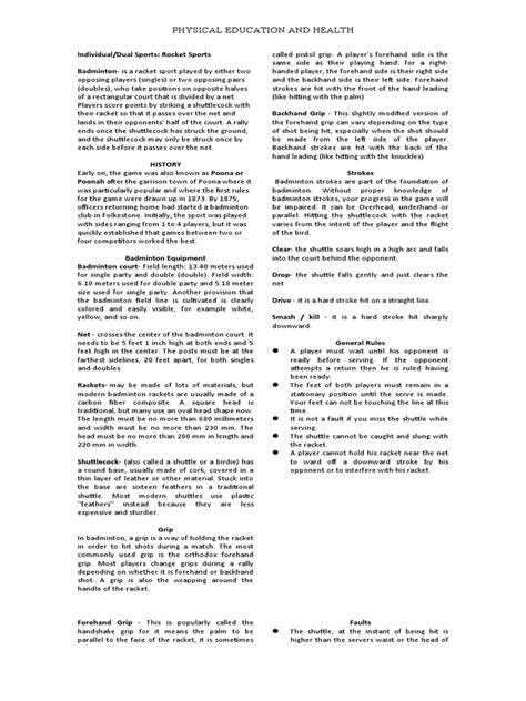 P E Semi Final Reviewer Pdf