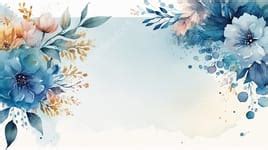 Floral Plant Border Blue Powerpoint Background For Free Download Slidesdocs