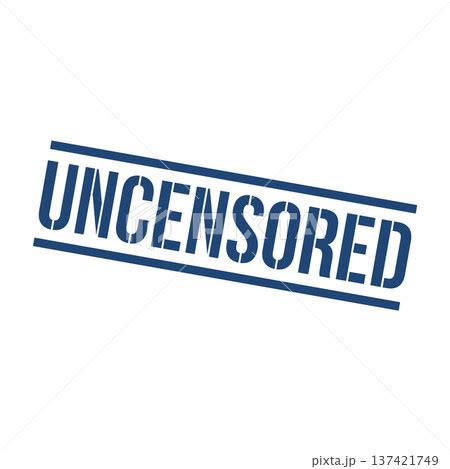 Uncensored Stamp Uncensored Square Signのイラスト素材 [137421749] Pixta