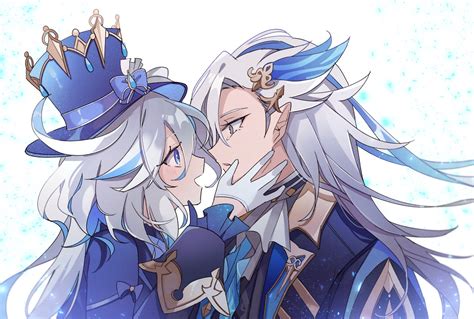 Furina And Neuvillette Genshin Impact Drawn By Satorigame Danbooru