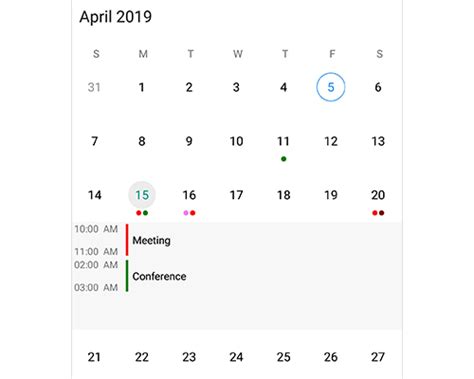 xamarin android calendar control month calendar syncfusion