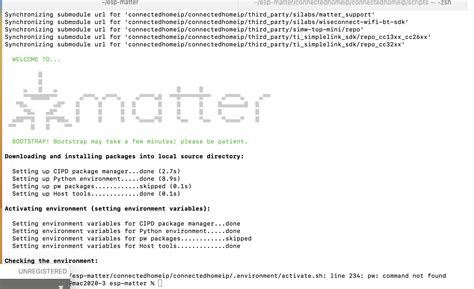 Activatesh Line 234 Pw Command Not Found Con 277 · Issue 212 · Espressifesp Matter · Github