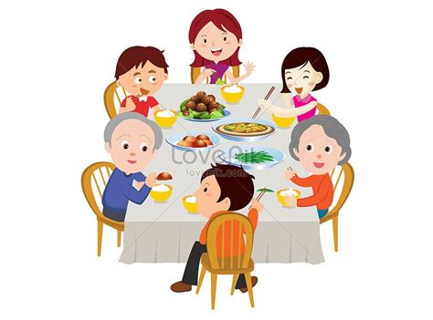Detail Gambar Makan Bersama Keluarga Kartun Koleksi Nomer 24