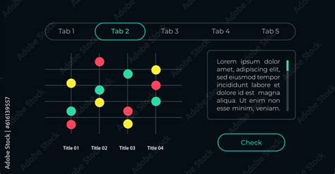 Dot Plot Diagram Ui Element Template Editable Isolated Vector Dashboard Component Flat User