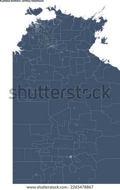 Australia Northern Territory Map Meshblock Stock Vector Royalty Free 2265478867 Shutterstock