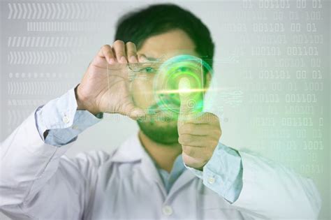 Fingerprint Scan Provides Security Access With Biometrics Identification Technology Protection