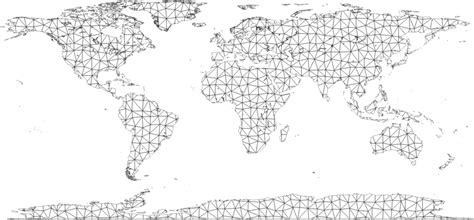 World Map Polygonal Wireframe Openclipart