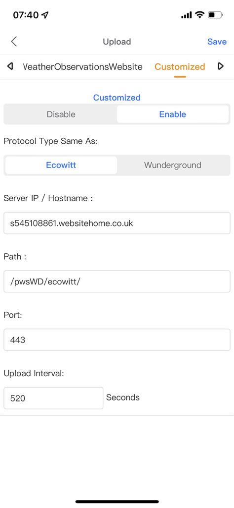 ecowitt custom upload stalled [solved] pws dashboard 2012 weather