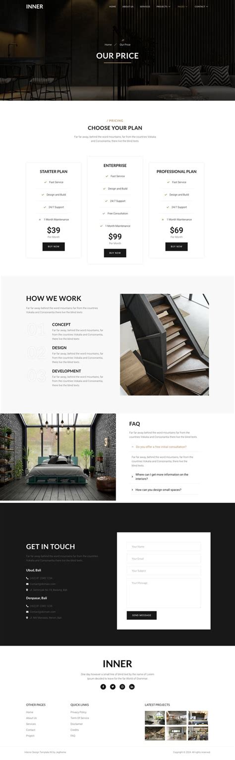 Inner Interior Design And Architecture Template Kit Wp Template Kits Ft Interior Design