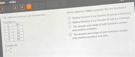 Solved Quiz Active 1 2 3 4 5 6 7 8 9 10 Two Different Functions Are