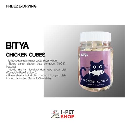 Jual Bitya Freeze Dried Chicken Cubes Chicken Liver Egg Yolk And Cat Grass Cube Shopee Indonesia