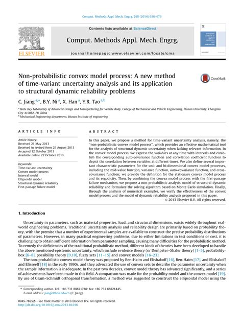 PDF Non Probabilistic Convex Model Process A New Method Of Time Variant Uncertainty Analysis
