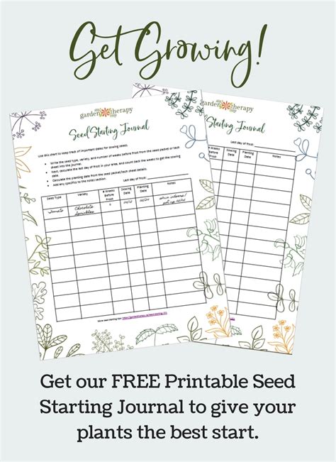 Seed Journal Template Journal Templates