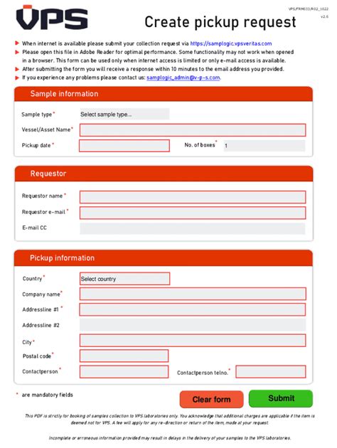 Fillable Online Create Pickup Request Fax Email Print Pdffiller