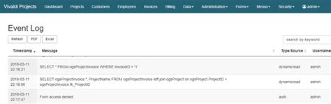 Vivaldi MySQL Web Apps Features