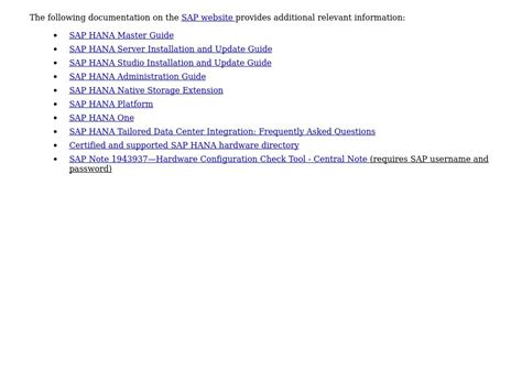 sap hana documentation dell validated design for sap hana tdi with