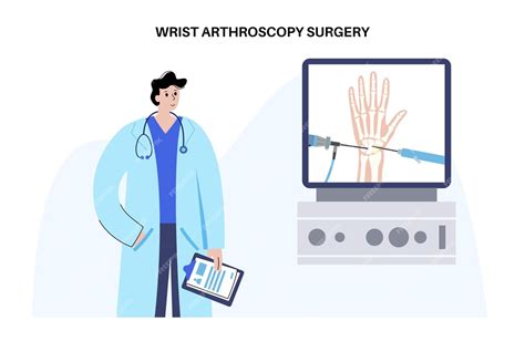 Premium Vector Wrist Arthroscopy Surgery