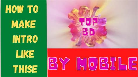 How To Make Intro On Mobile Youtube