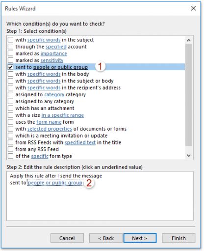 How To Set Rule For Emails Sent To Specified Group In Outlook