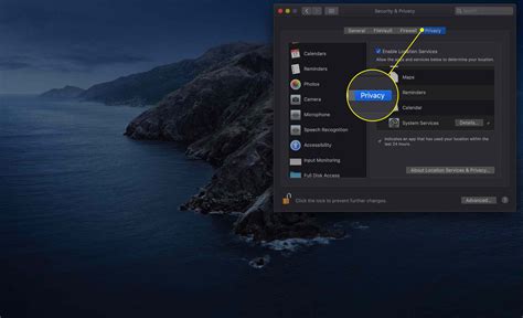 Using The Mac Security Preference Pane