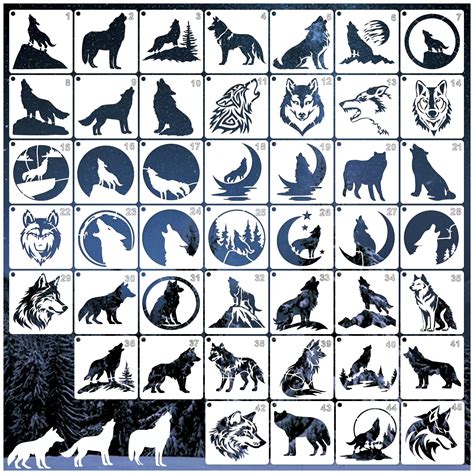 Wolf Stencil Art
