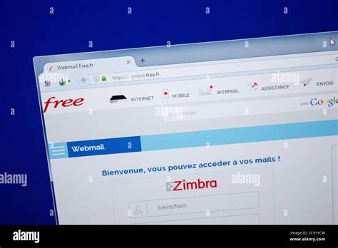 Ryazan Russia June 26 2018 Homepage Of Zimbra Website On The