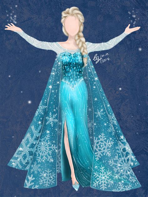 Elsas Dress Disneys Frozen By Gabriellayoo On Deviantart