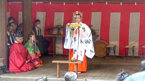 令和6年 奈良県高市郡明日香村 飛鳥坐神社 おんだ祭 神楽 浦安の舞 YouTube