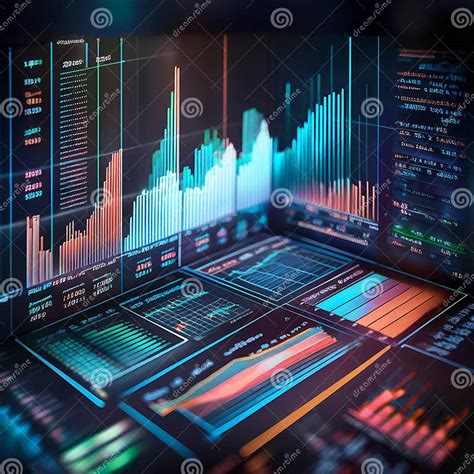 Data Analytics Concept Featuring Numbers And Graphs Ai Content