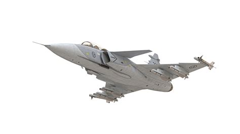 3d Model Saab Jas 39 Gripen Vr Ar Low Poly Cgtrader