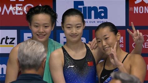 跳水世界杯女子3米板，昌雅妮陈艺文包揽金银