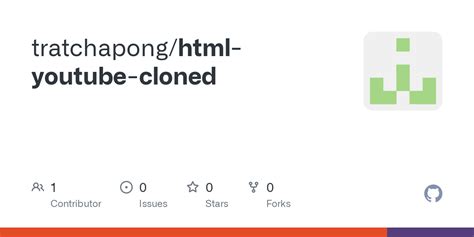 Github Tratchaponghtml Youtube Cloned