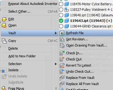 Inventor Can T Refresh Part From Vault Autodesk Community Inventor Can T Refresh Part From Vault Autodesk Community