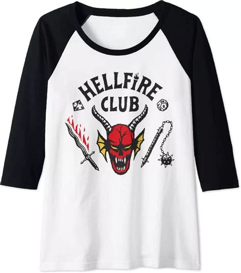 Stranger Things Hellfire Club Baseball T Shirt Is Back In Stock And
