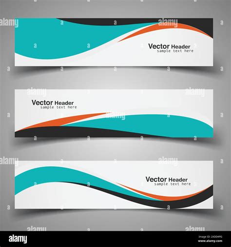 Colorful Wavy Headers Vector Design Illustration Stock Vector Image And Art Alamy