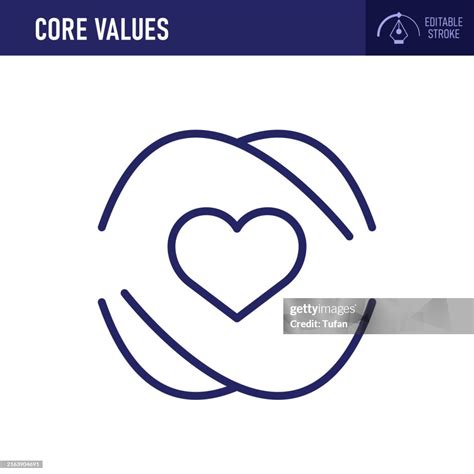Core Values Icon Heart Trust Commitment Ethics Integrity Respect