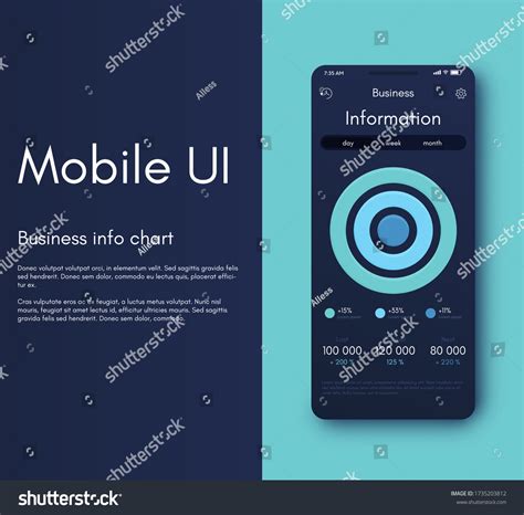 Mobile Application Infographic Interface Ui Design เวกเตอร์สต็อก ปลอดค่าลิขสิทธิ์ 1735203812