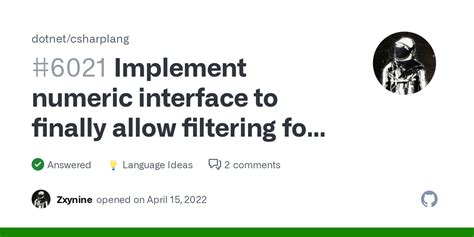 implement numeric interface to finally allow filtering for numbers · dotnet csharplang