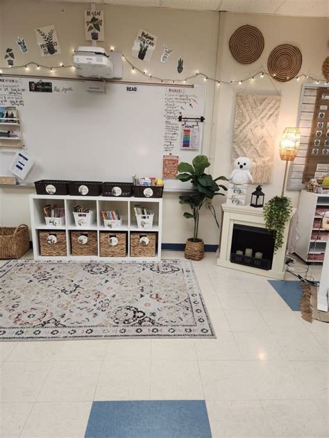 Boho Neutral English Classroom In 2024 Classroom Decor High School