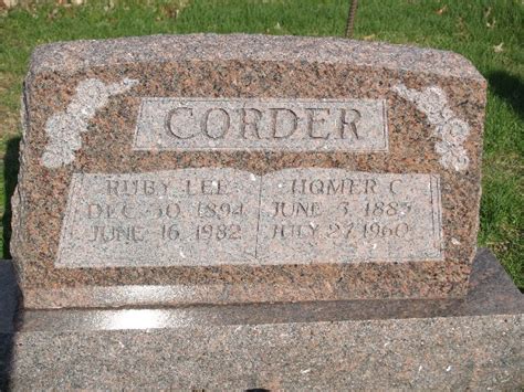 Ruby Lee Stephens Corder 1889 1982 Find A Grave Memorial
