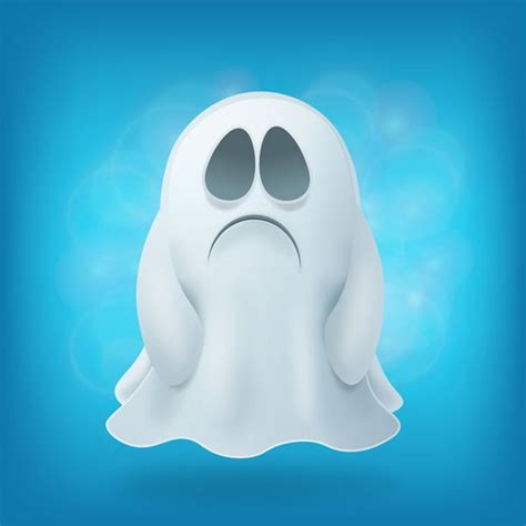 کارتون های ترسناک روح آبی در پس زمینه هالووین حزب عنصر طراحی 1408797