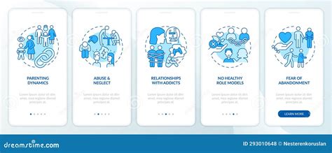 Walkthrough Codependent Relationship With Linear Icons Stock Vector Illustration Of Partner