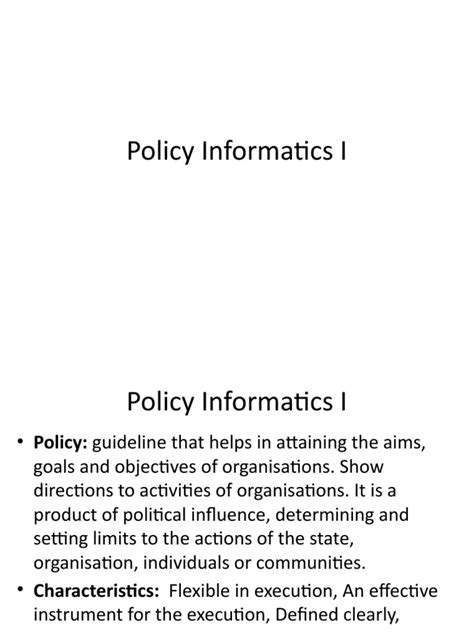 Policy Informatics I Pdf Policy Information