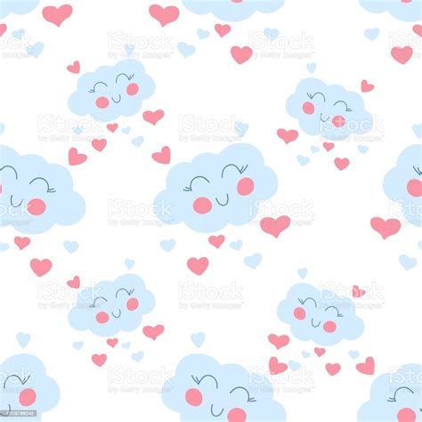 보호 무지개 직물 어린이 용 객실 장난감 인쇄물 등 매끄러운 배경 0명에 대한 스톡 벡터 아트 및 기타 이미지 0명 곡선 구름 Istock