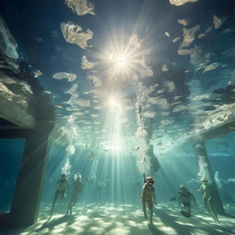 Premium Ai Image Illustration Of Swimmers At The Swimming Pool