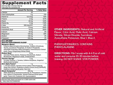 No Xplode Ingredients Royalty Health