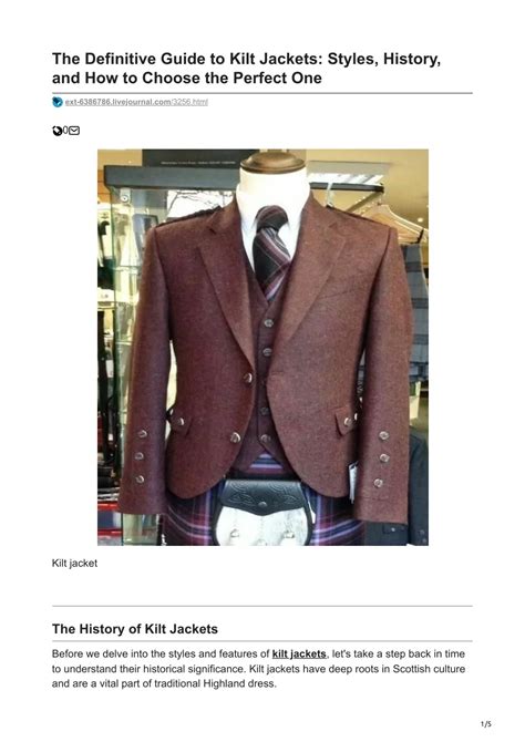 Ppt The Definitive Guide To Kilt Jackets Styles History And How To Choose The Perfect One
