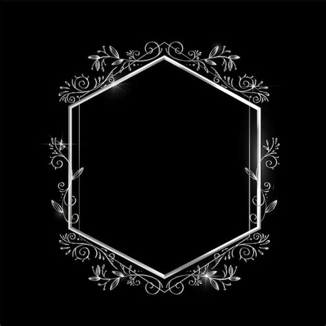 현실적인 실버 프레임 템플릿 무료 벡터