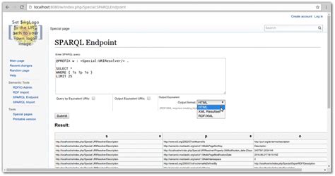 A Screenshot Of The Sparql Endpoint Web Form In Rdfio A Key Feature Of